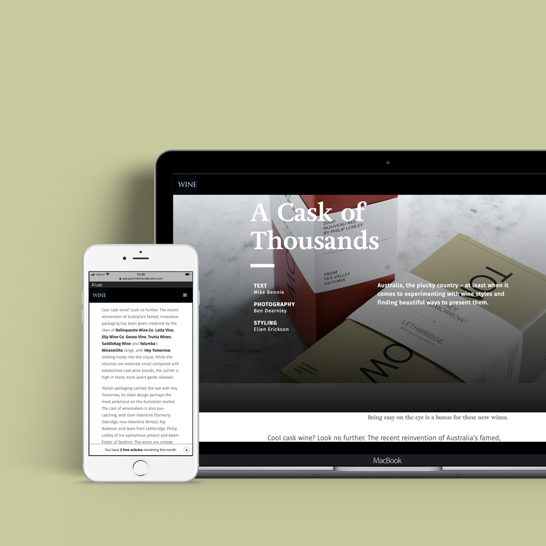 Gourmet Traveller Wine - A Cask of Thousands by Mike Bennie – Hey Tomorrow